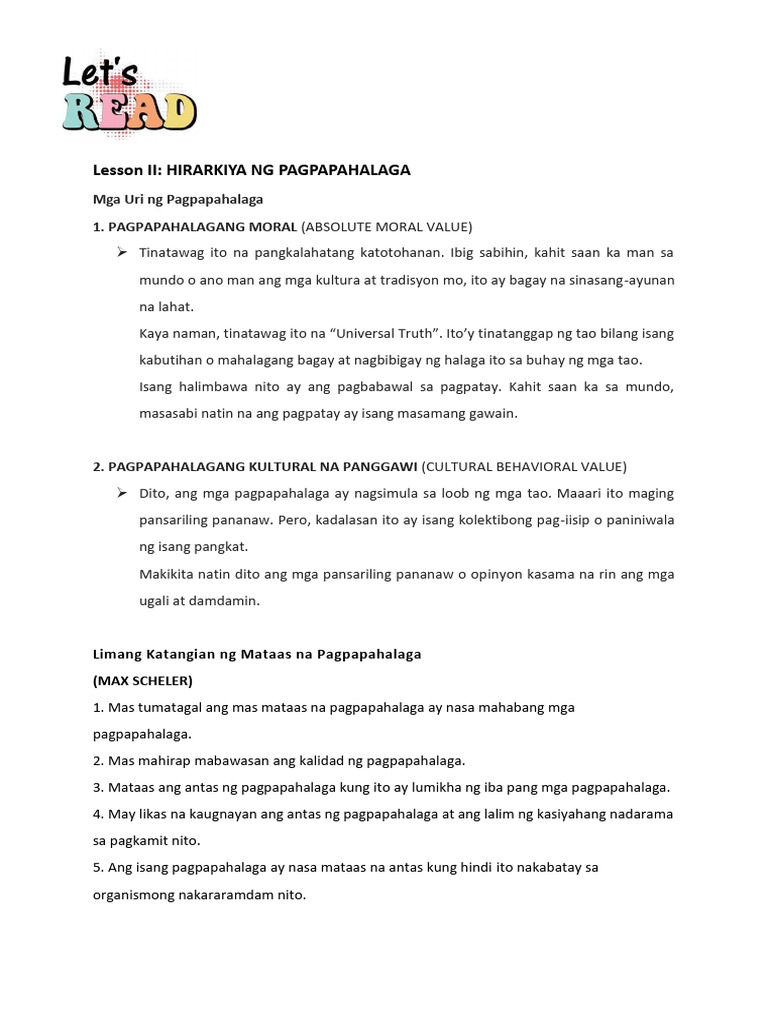 ESP 7 4th quarter Lesson 2 and Activity | PDF