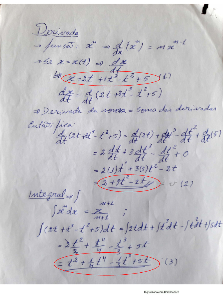 Derivada e Integral Simples | PDF