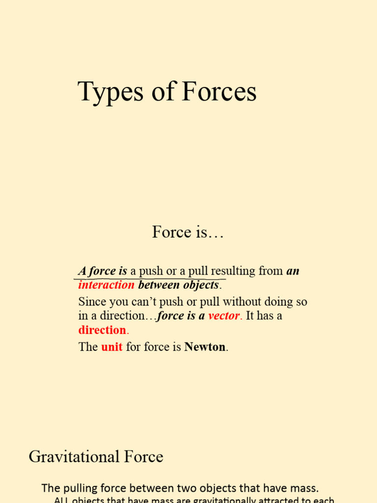 Types of Forces | PDF