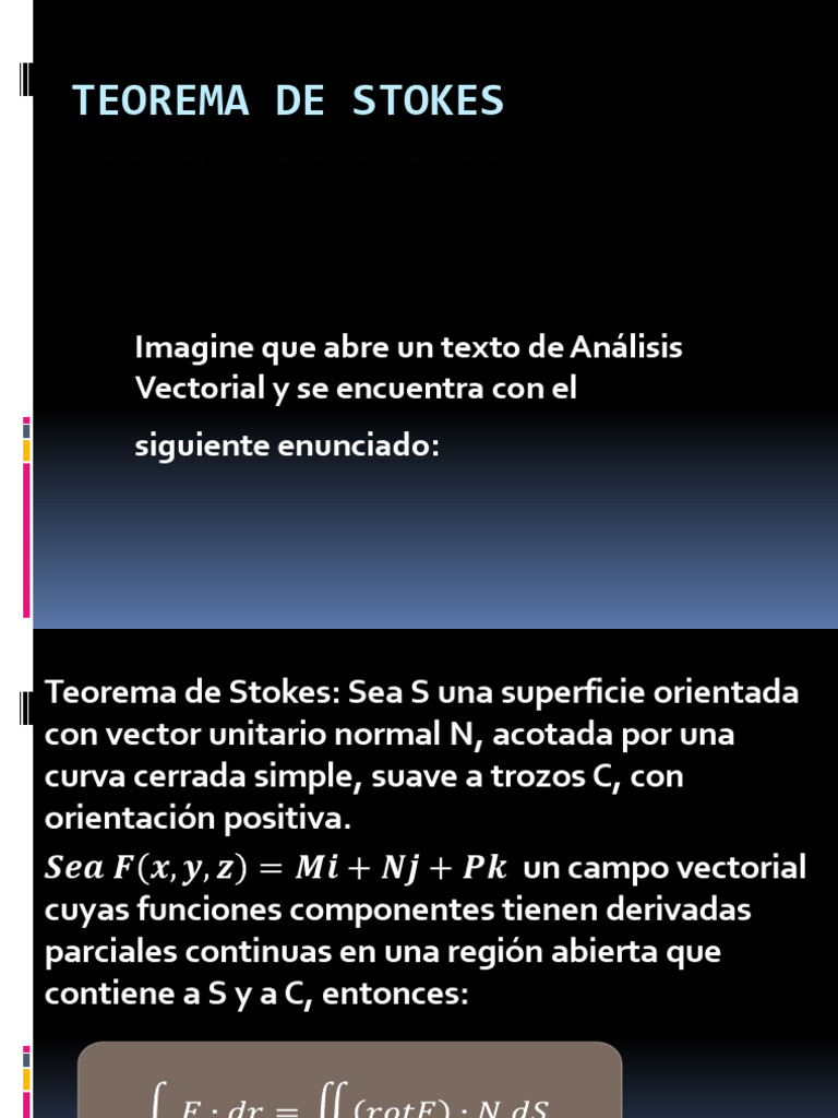 Conf 22 Teorema de Stokes | Descargar gratis PDF | Integral | Objetos ...