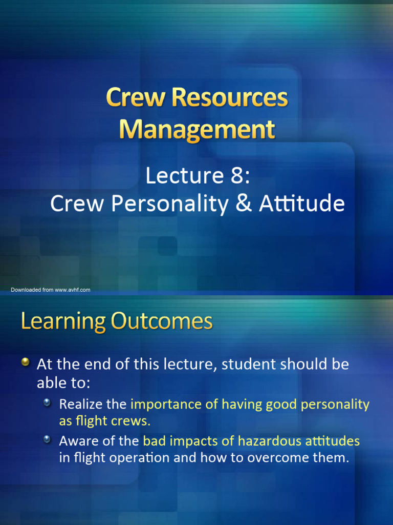 CRM Personality and Attitudes | PDF | Attitude (Psychology) | Risk
