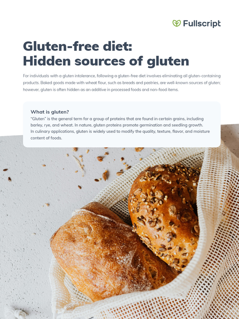 Hidden Gluten Sources Explained | PDF | Gluten | Gluten Free Diet