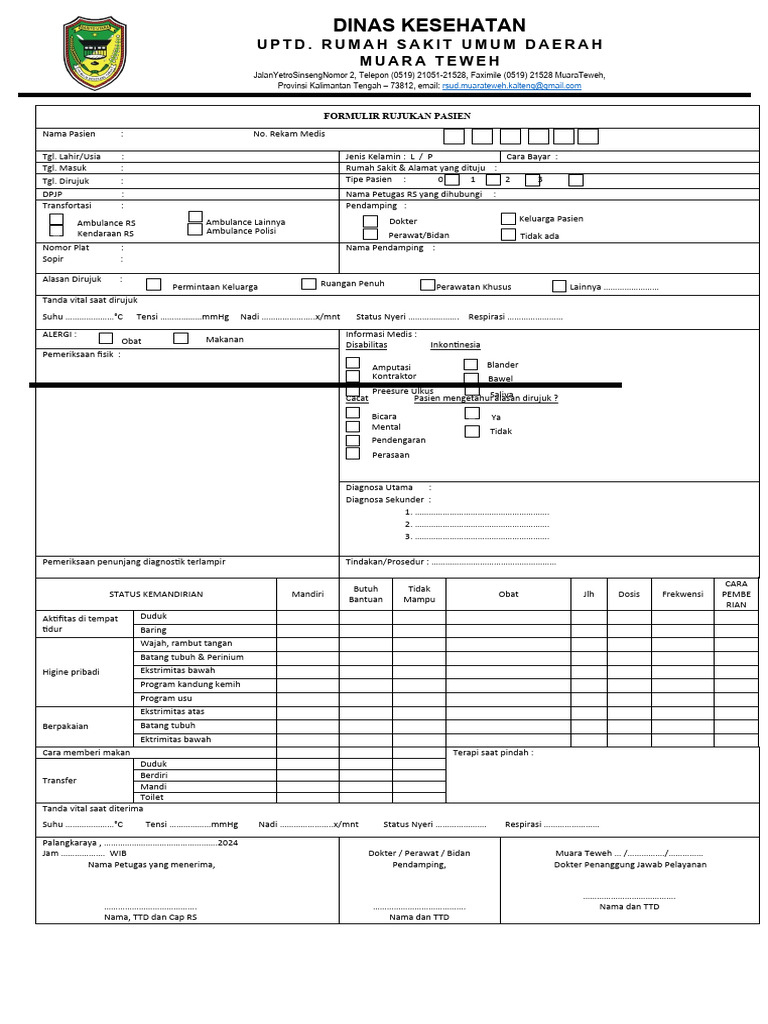 Formulir Rujukan Pasien | PDF