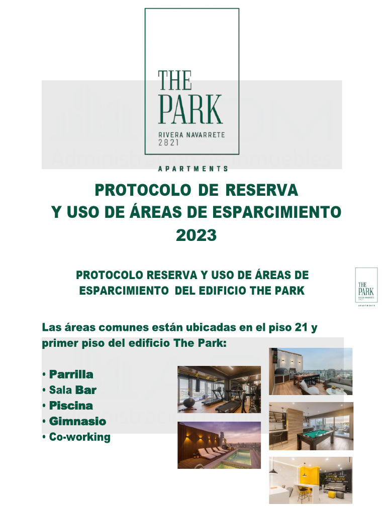 Protocolo de Reserva Areas Comunes Mod | PDF