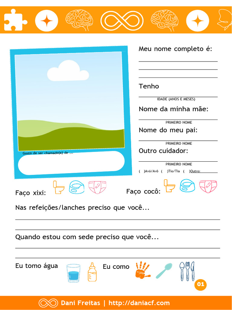Ficha de Apresentação Da Criança AUTISMO Material PDF | PDF