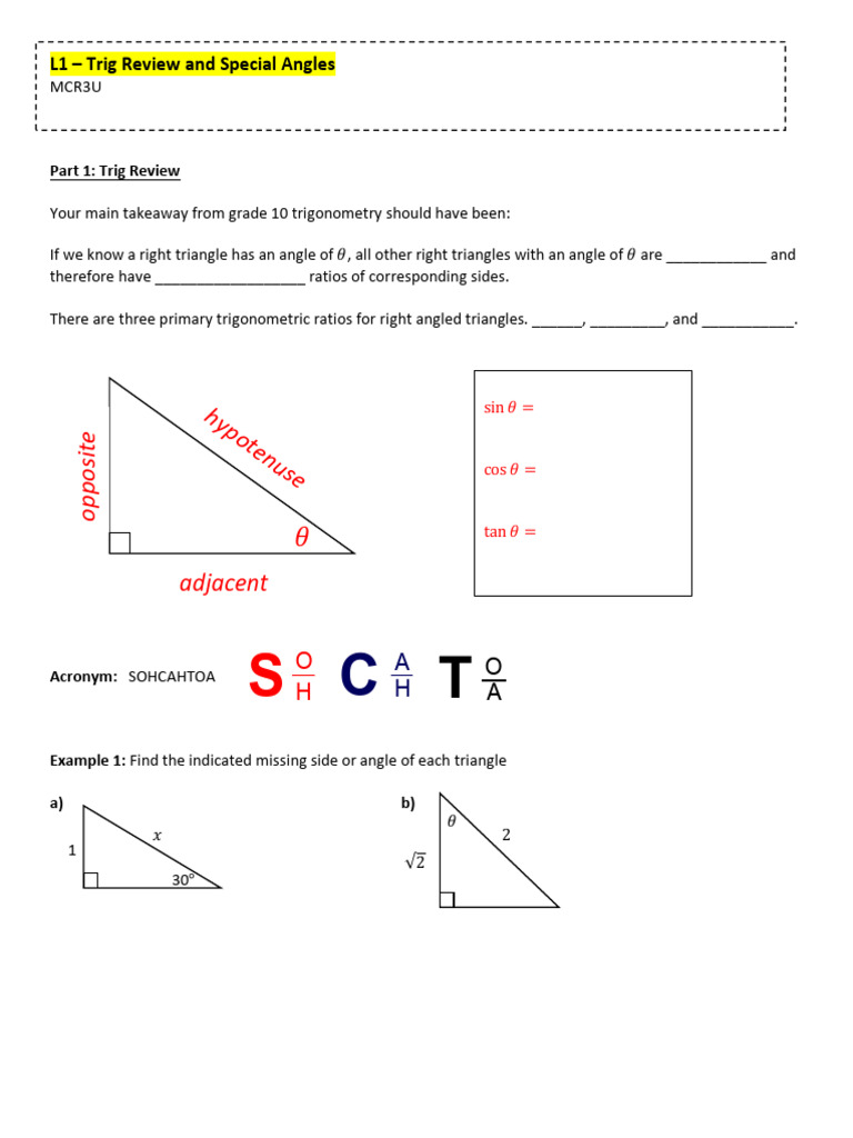 G11 Trig | PDF | Triangle | Trigonometry