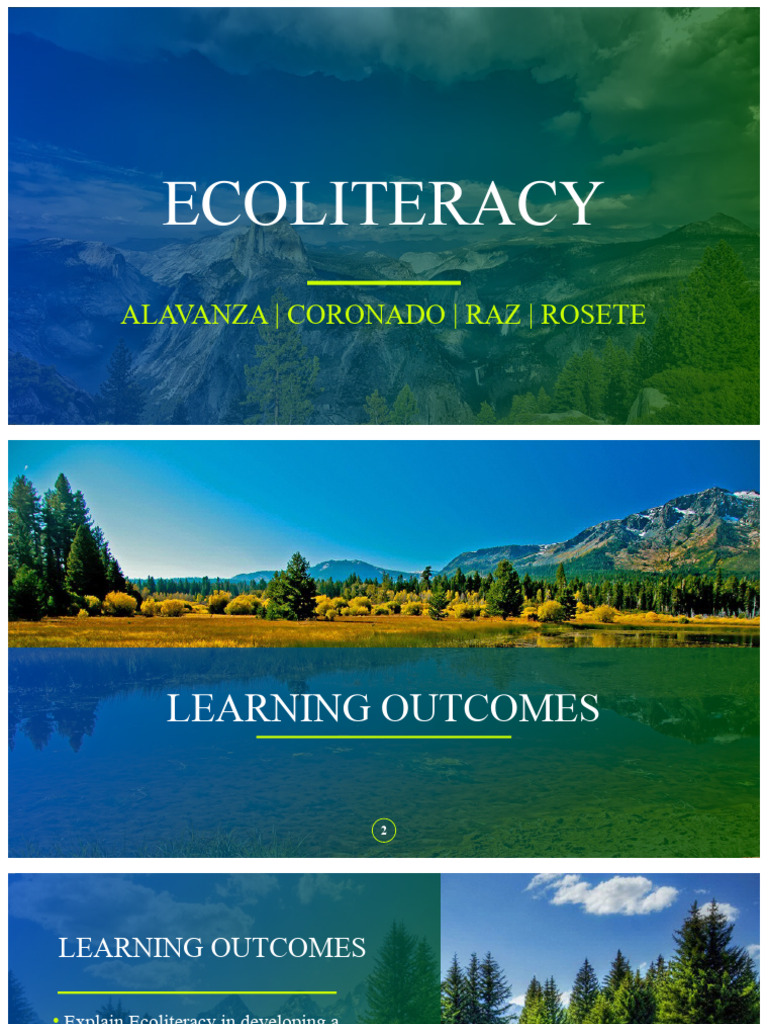Ecoliteracy | PDF | Sustainability | Learning