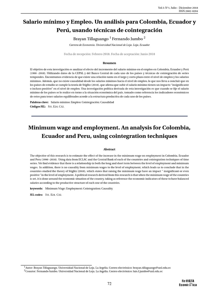 Cecilia - Ruiz, 7. RVE 5to Vol-73-81 | PDF | Salario mínimo | Salario