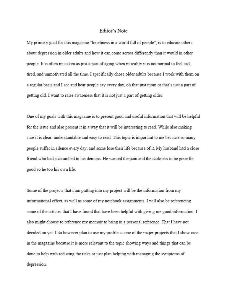 Editors Note Draft | PDF