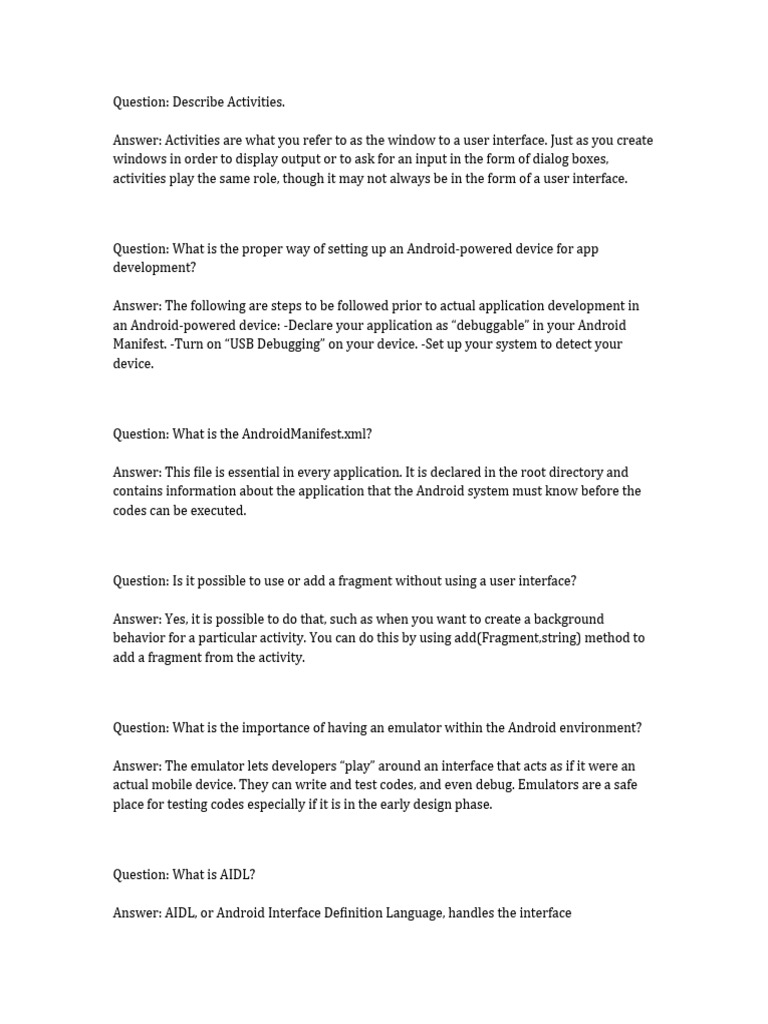 Android Development Essentials Guide | PDF | Android (Operating System) | Software Development