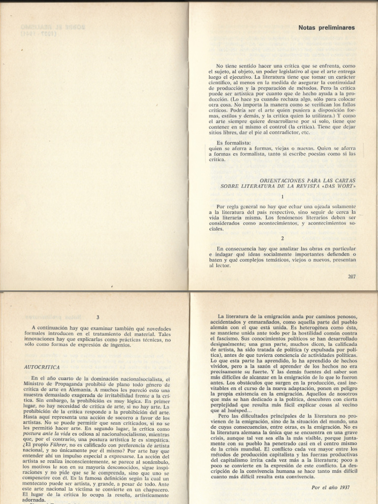 Brecht Sobre El Realismo | PDF