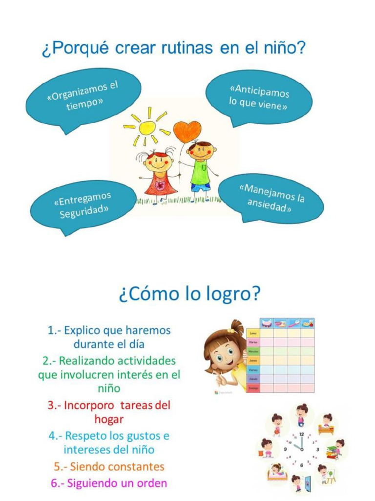 Cómo Desarrollar Rutinas en Niños Pequeños | PDF