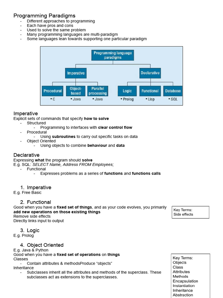Programming Paradigms | PDF | Inheritance (Object Oriented Programming) | Programming Paradigms