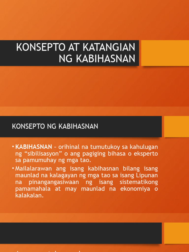 1 Konsepto at Katangian NG Kabihasnan | PDF