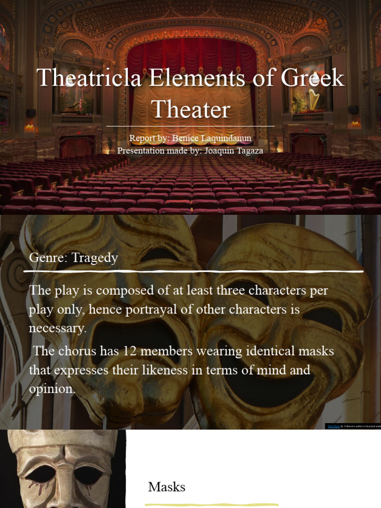 Theatrical Elements of Greek Theater by Group8 1 1 | PDF | Art
