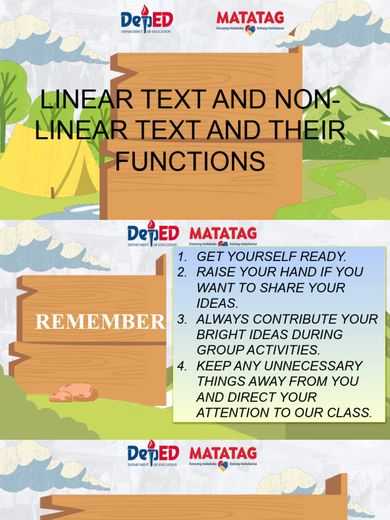 Linear and Non Linear Text Co | PDF | Linearity | Reading Comprehension