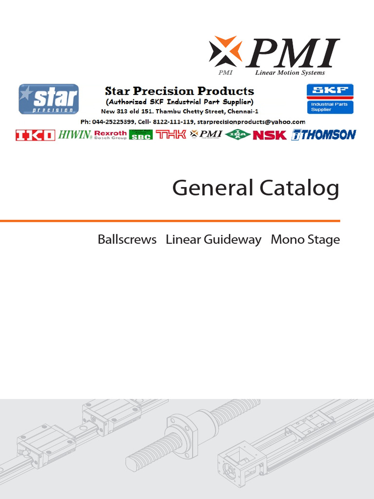 Pmi Ballscrews | PDF | Screw | Machines