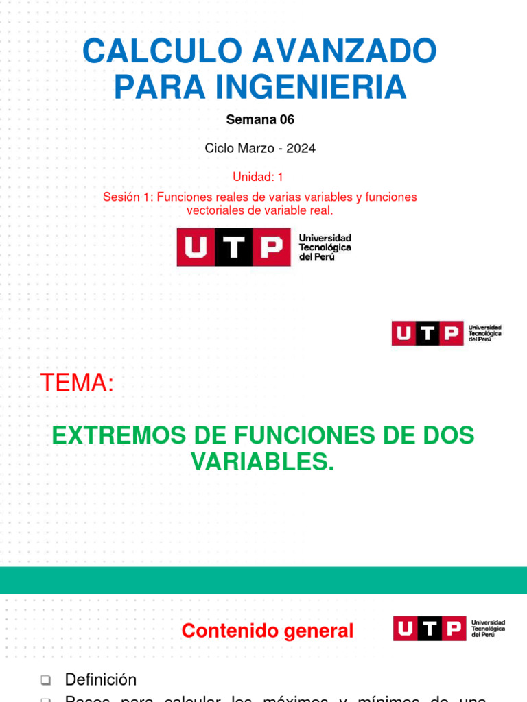 S05 - s2 - Extremos de Funciones de Dos Variables | PDF | Función ... S05 - s2 - Extremos de Funciones de Dos Variables | PDF | Función ...