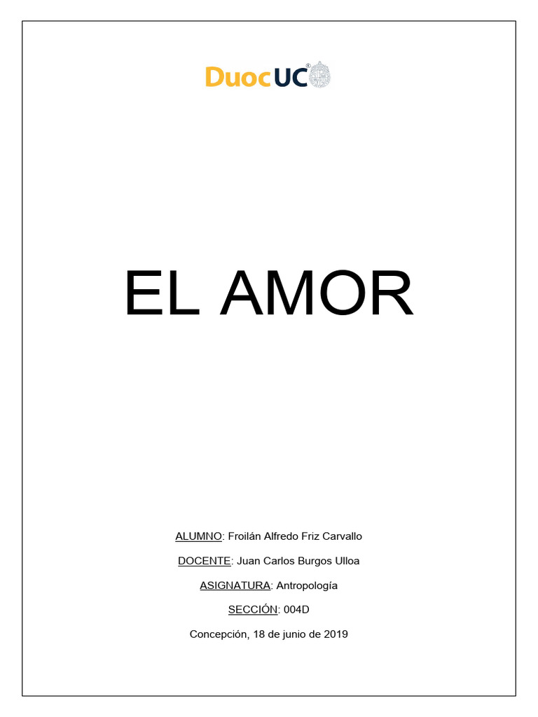 EL AMOR | PDF | Amor