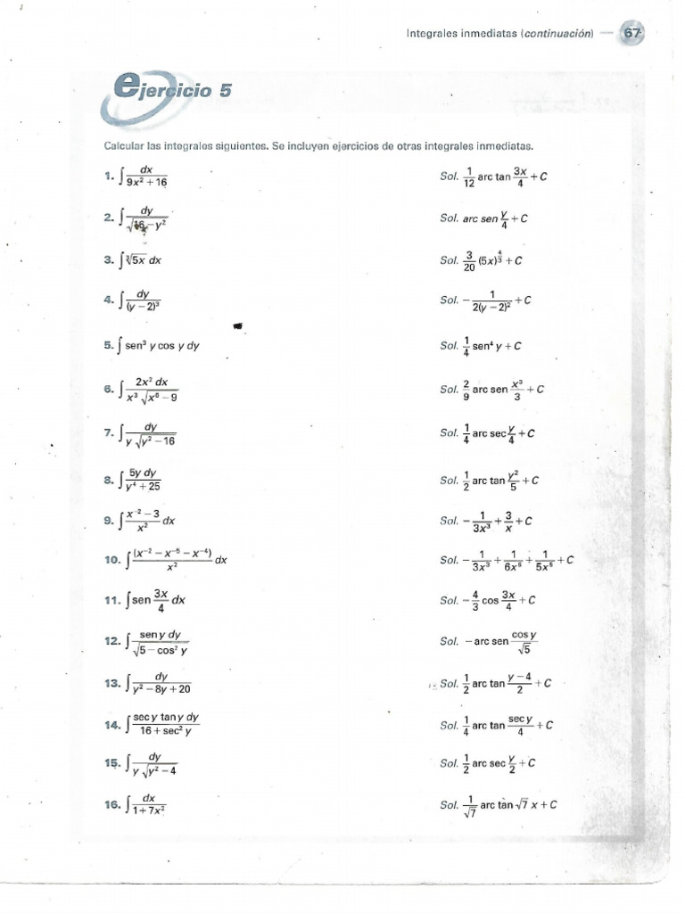 S05-Integrales Trigonométricas Inversas | PDF