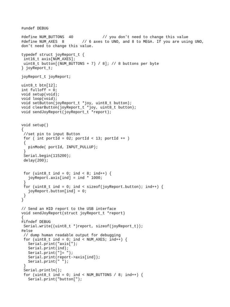 YokeArduinoCode | PDF | Computer Programming | Computing