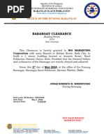 Barangay Endorsement Letter | PDF