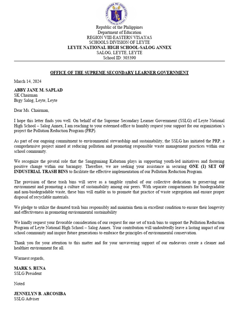 SK Solicitation | PDF | Waste Management | Sustainability