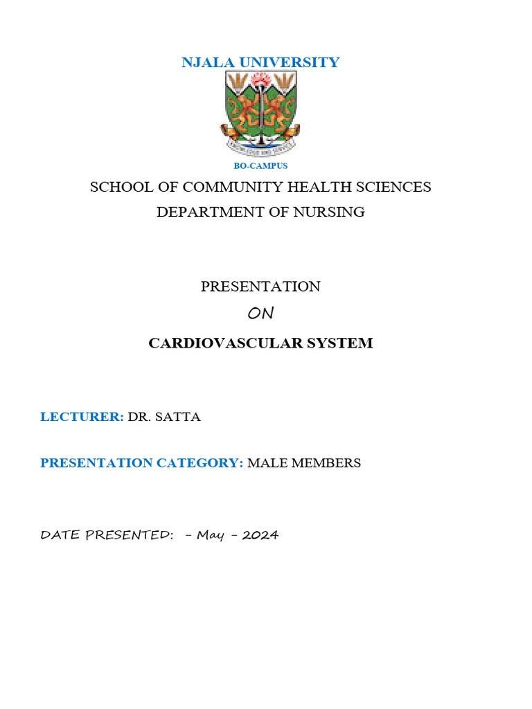 CVS PRESENTATION | PDF | Heart Valve | Atrium (Heart)
