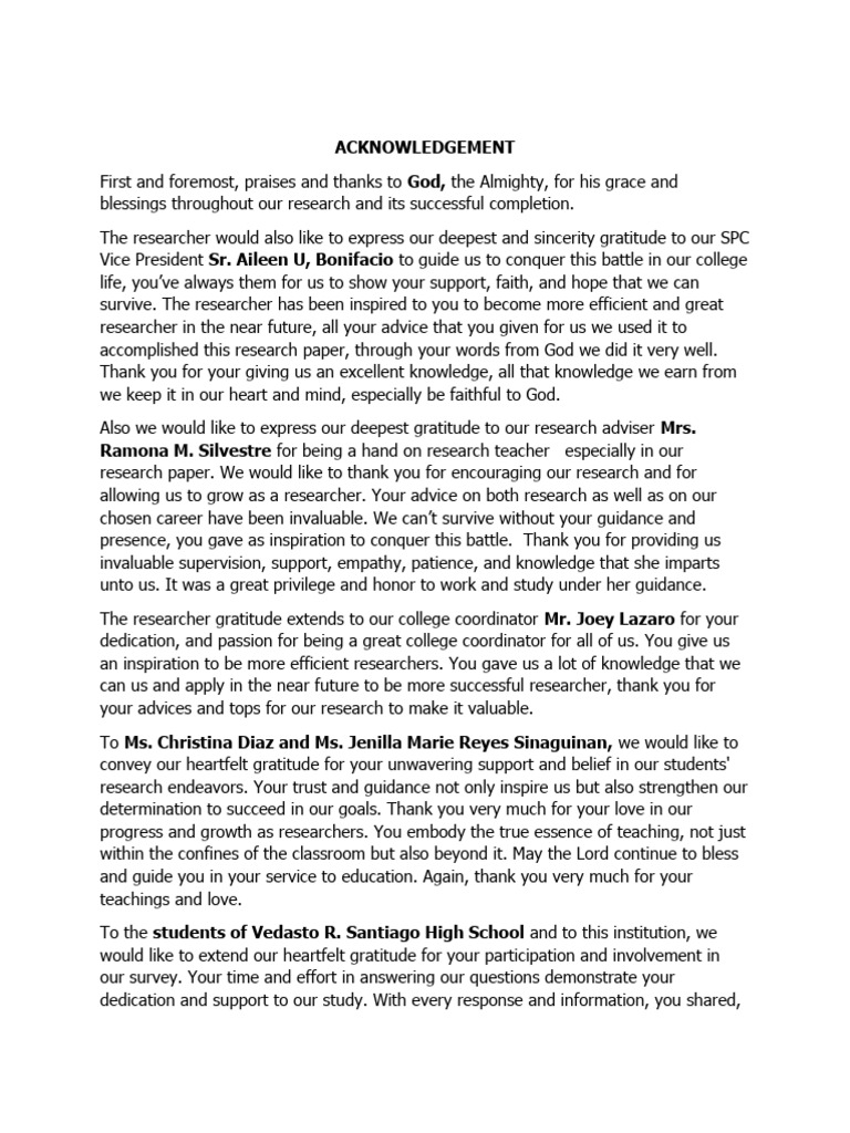 Research Acknowledgements | PDF | Self-Improvement