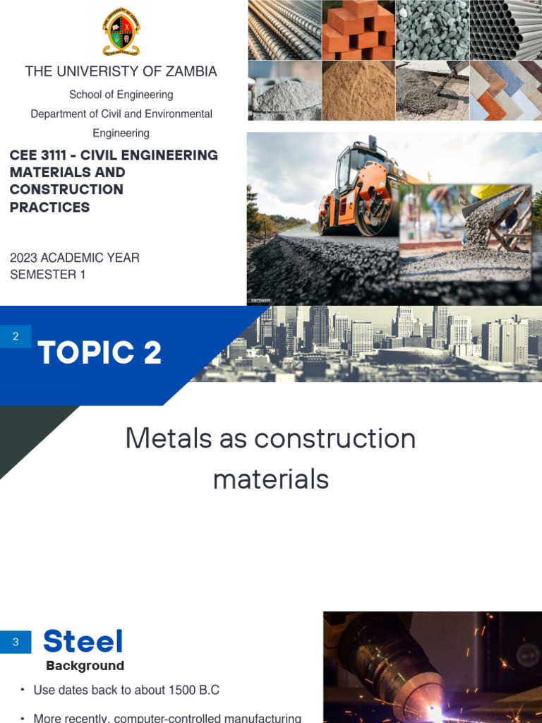 CEE 3111 Topic 2 - Metals As Construction Materials - Revised | PDF ...