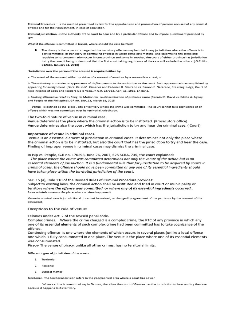 Criminal Procedure Lecture Materials | PDF | Bail | Damages