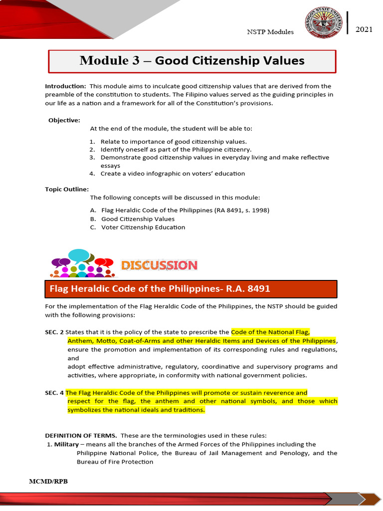 Module 3 Good Citizenship Values | PDF | Elections | Suffrage