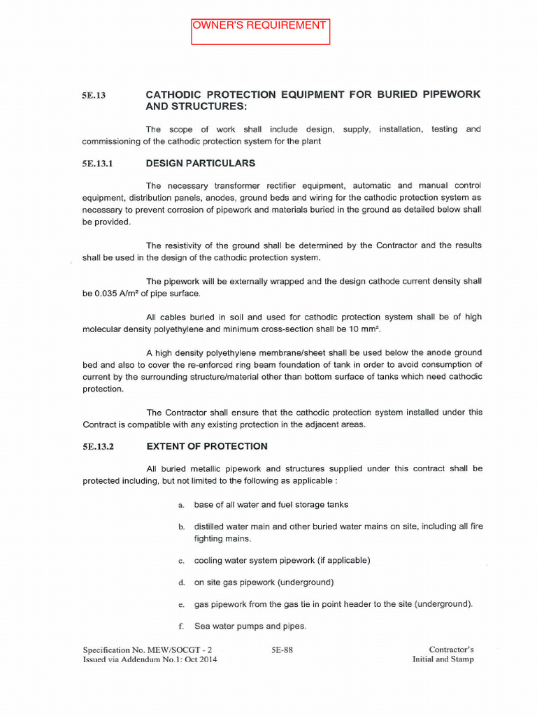 Annexure 1 Cathodic Protection Specification | Download Free PDF ...