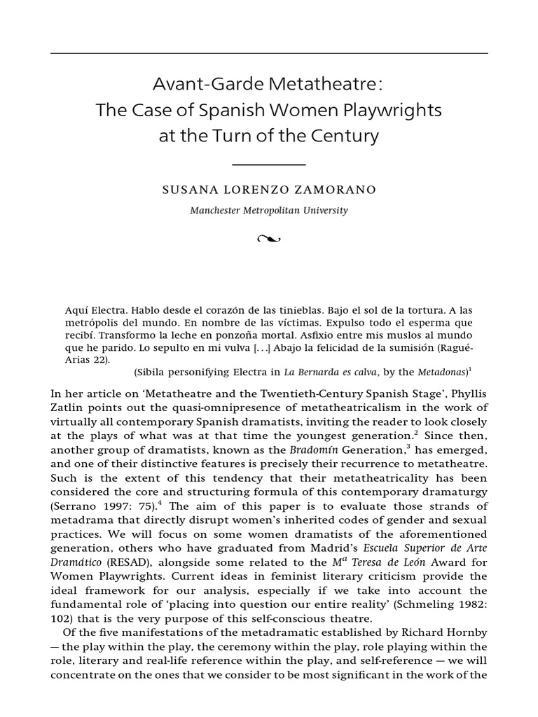 Avant-Garde Metatheater | PDF | Hamlet