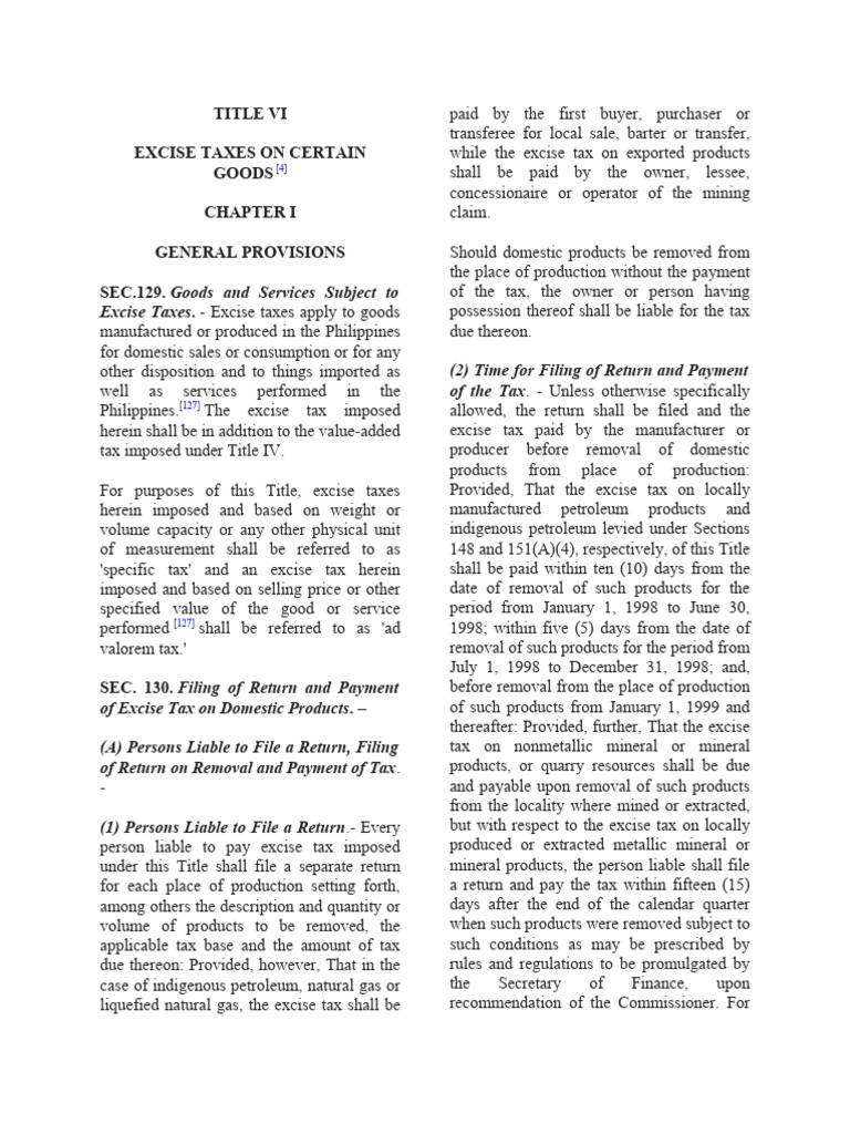 Excise Notes | PDF | Taxes | Excise