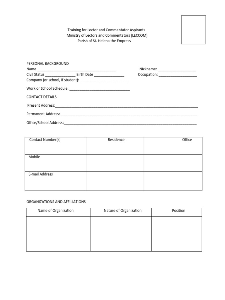 Candidates Form LECCOM | PDF | Career & Growth | Language Arts & Discipline