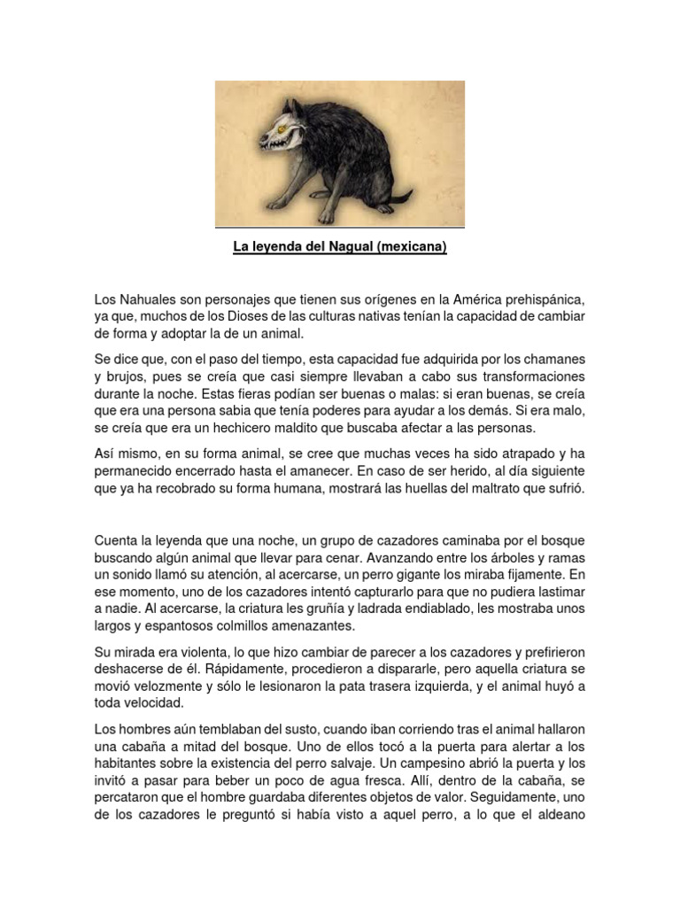 La Leyenda Del NAHUAL PDF | PDF