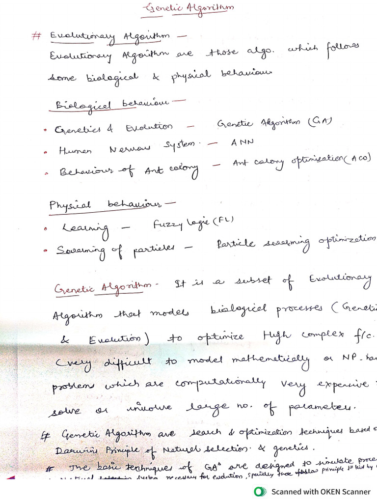 Soft Computing UNIT-5 Genetic Algorithm | PDF