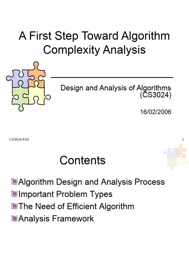 02-FAZ-A First Step Toward Algorithm Complexity Analysis | PDF | Algorithms | Computational ...