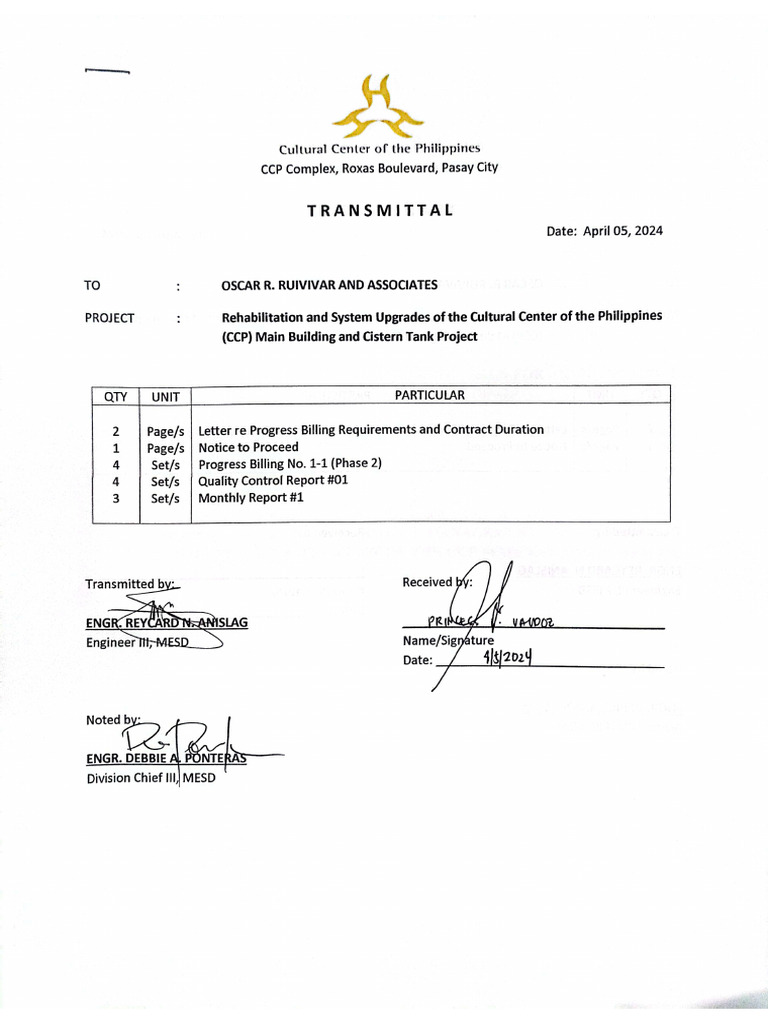 Phase 2 Progress Billing Requirements and Contract Duration | PDF