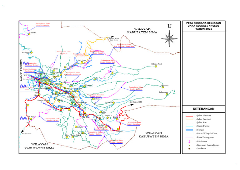 Peta Kegiatan Dak 2021 Kota Bima | PDF
