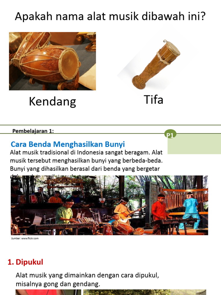 Jenis Alat Musik dan Cara Memainkannya | PDF | Ilmu Sosial | Seni