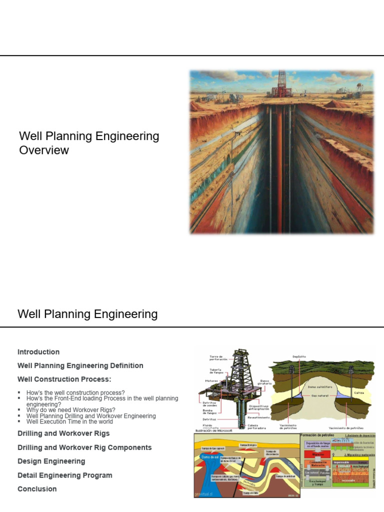 Well Planning for Oil Engineers | PDF | Casing (Borehole) | Drilling Rig