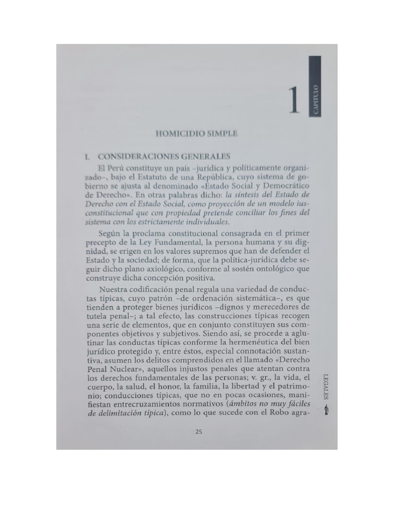 Homicidio Simple-Derecho Penal Iii | PDF