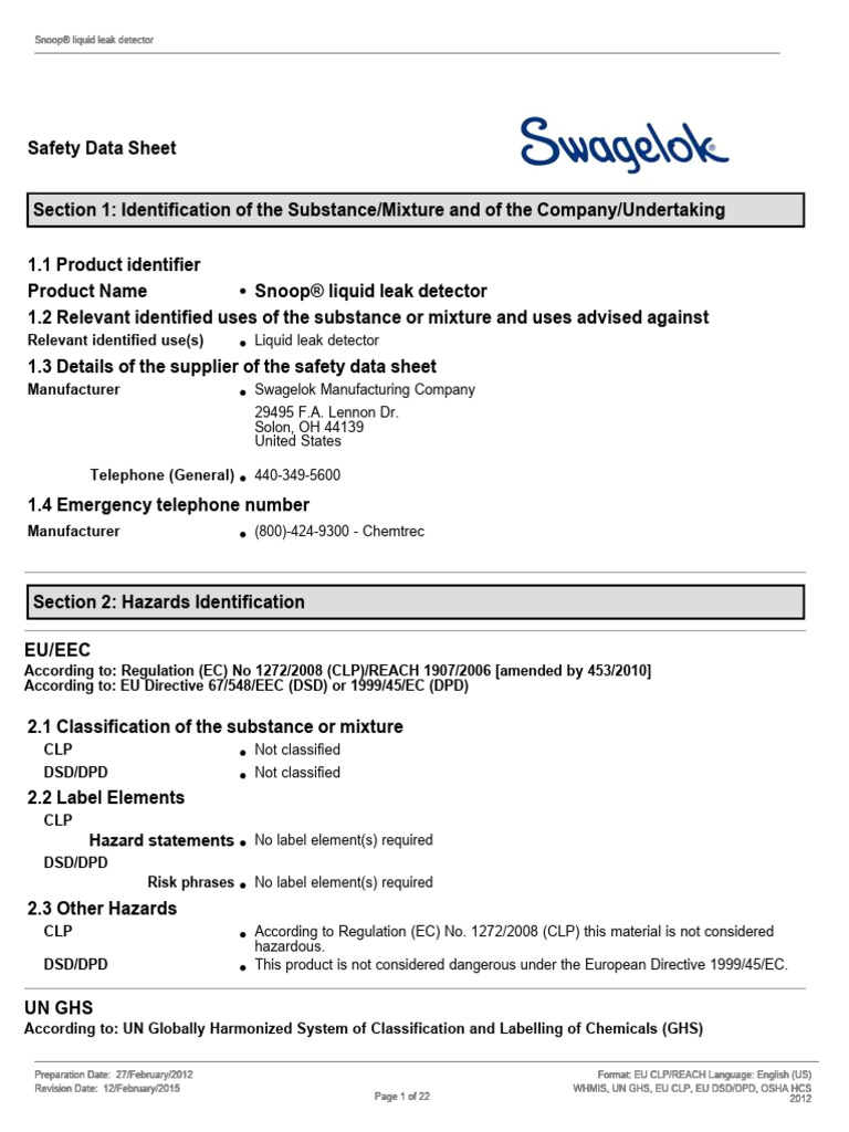 Snoop Sds | PDF | Occupational Safety And Health | Safety