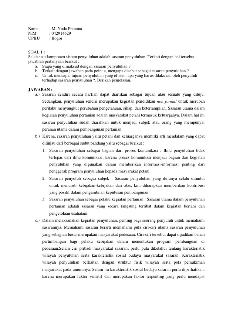 M. Yuda Pratama-042914629-Tugas 2-LUHT4211 | PDF