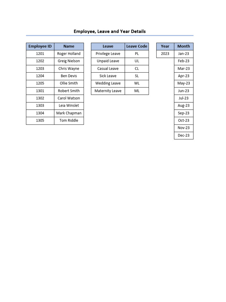 Excel Leave Tracker | PDF | Leave Of Absence | Labour Law
