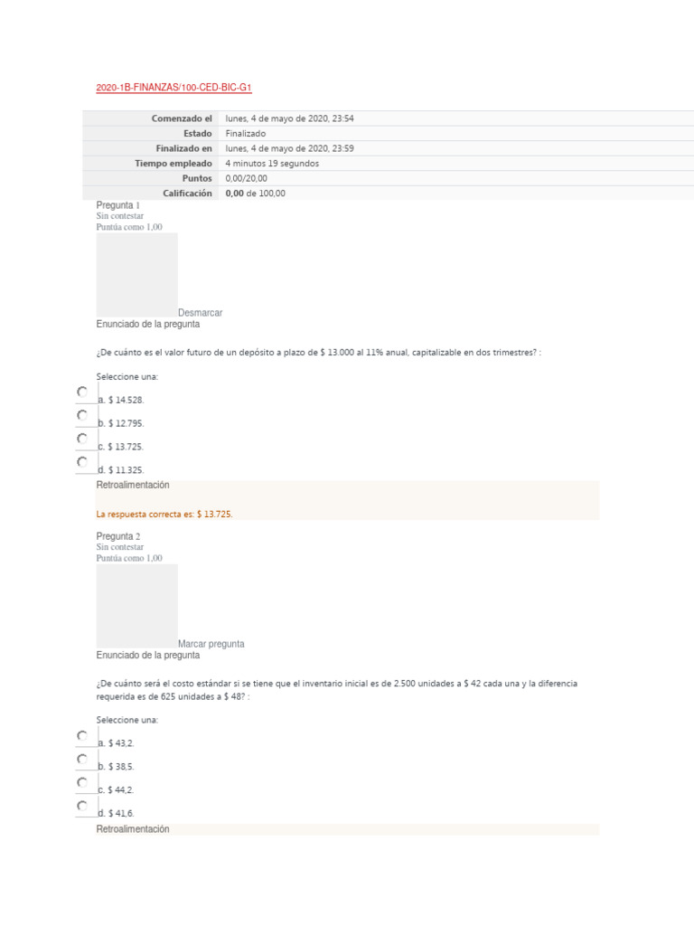 Ejercicios de Finanzas y Amortización | PDF | Servicios financieros | Contabilidad