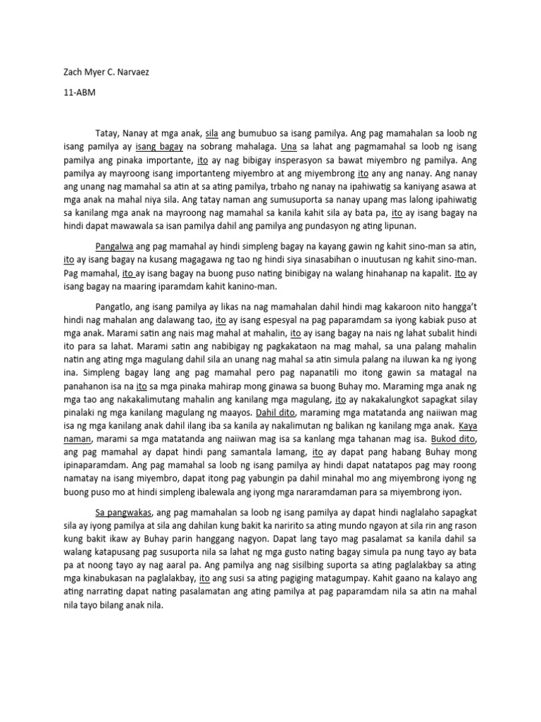 Filipino Assignment 3 | PDF