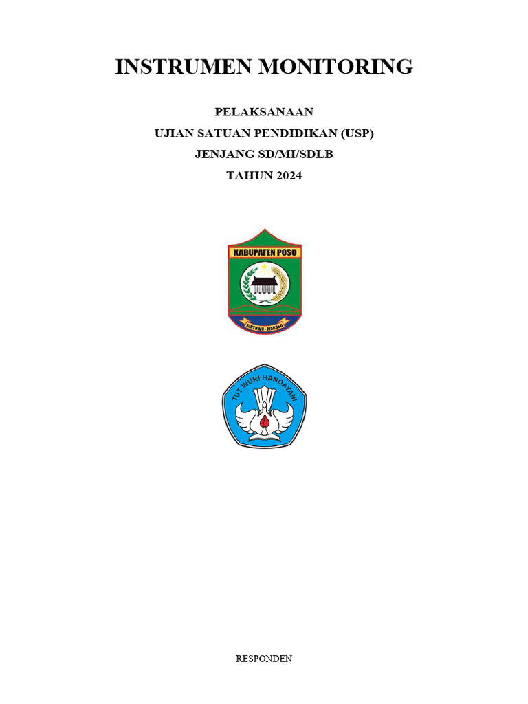 Intrumen Monitoring Usp SD | PDF